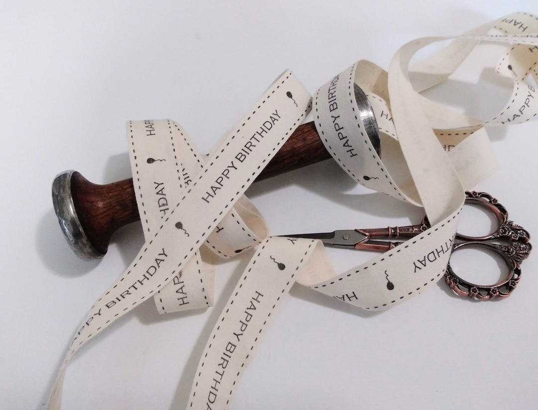 Happy Birthday Printed Ribbon 3/4 Wide by the Yard Cotton - Etsy