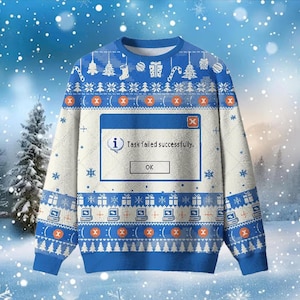 Task Failed Successfully Christmas Sweater - Etsy