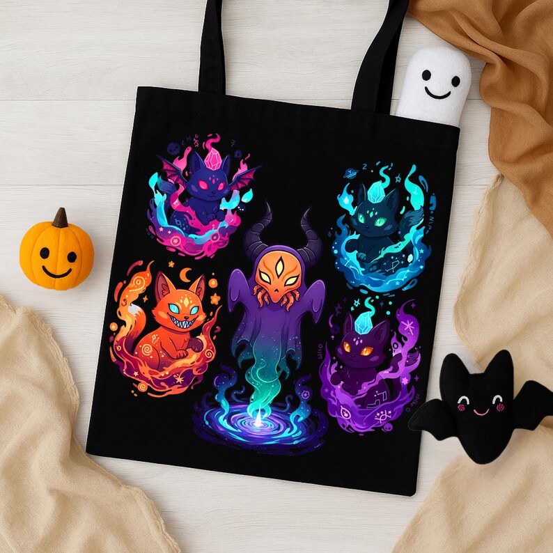 Spooky Flame Cat Bundle – Creepy Cute Halloween Cats and Ghost Animals ...
