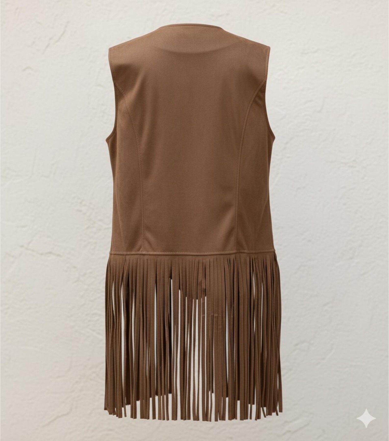 Brown Suede Fringe Vest Women, Western Cowgirl Boho Waistcoat, Handmade ...
