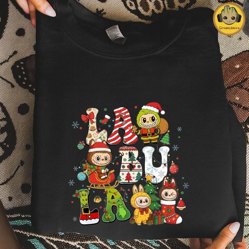 Labubu PNG Svg, Christmas Labubu Clipart Bundle, Cute Kawaii Holiday ...