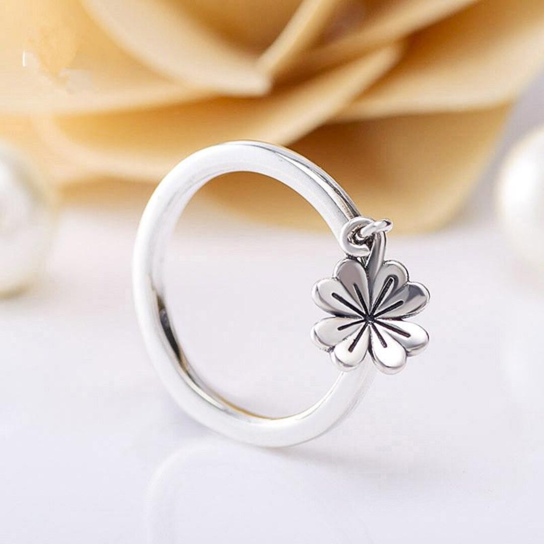 New Pandora S925 Silver Ale Dangling Clover Ring - Silver - Etsy