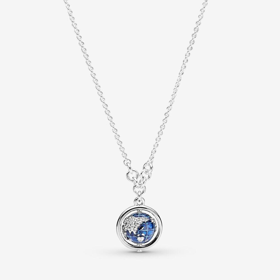 Pandora Interstellar Blue Earth Necklace Necklace for Female Collarbone ...