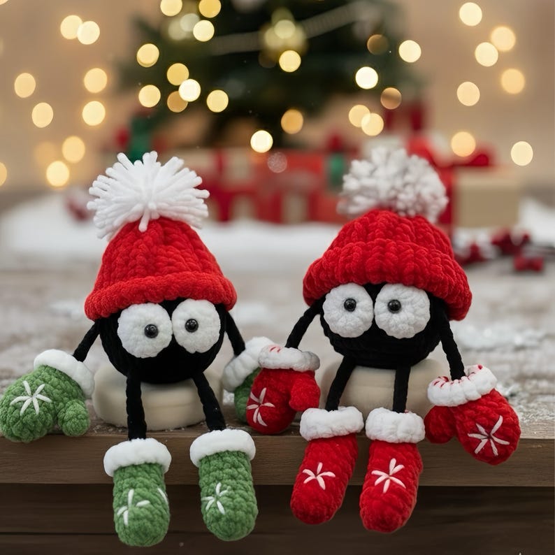 Christmas Soot Sprite Crochet - Cute Crochet Animal Gift for Christmas ...