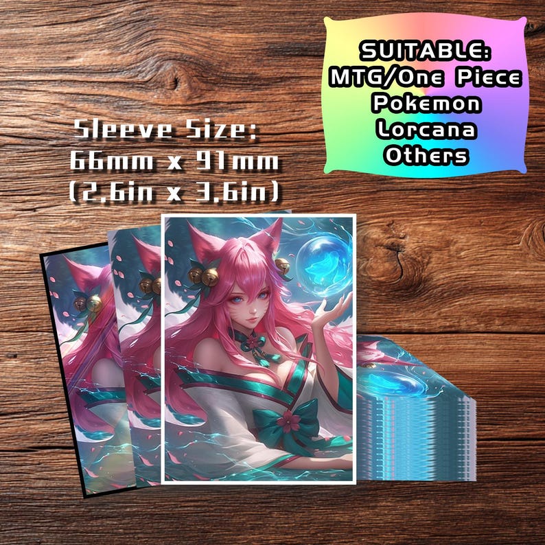 Riftbound Sleeves, Dreamy Ahri Water, TCG Card Sleeves – Protect Your ...