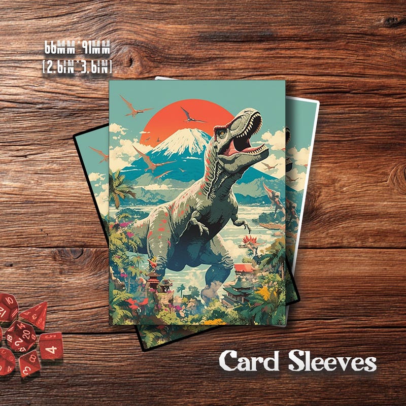 Jurassic Card Sleeves Mtg - Etsy