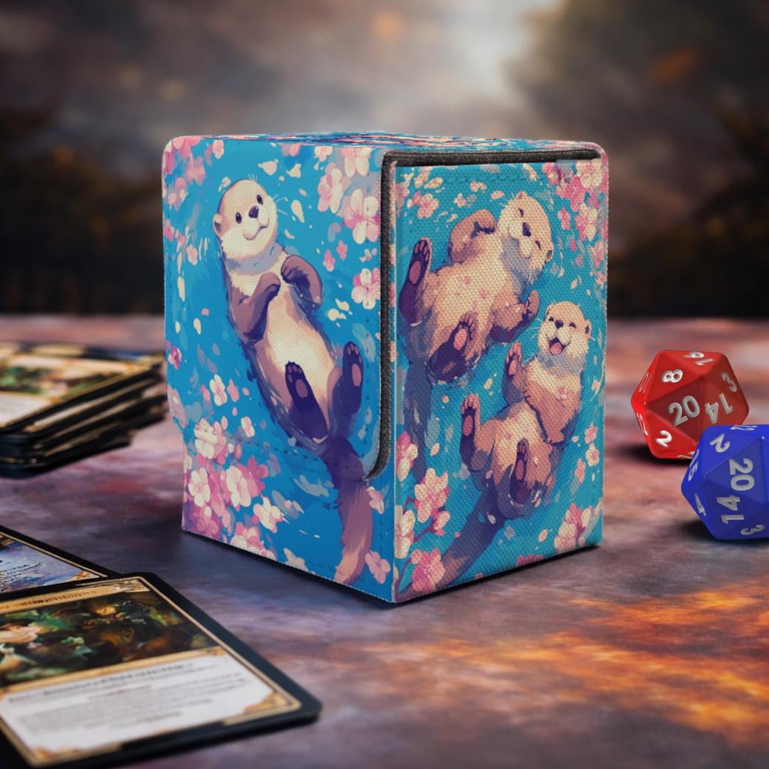 MTG Deck Box, Spring Otter Swim, Commander Storage for Magic the ...