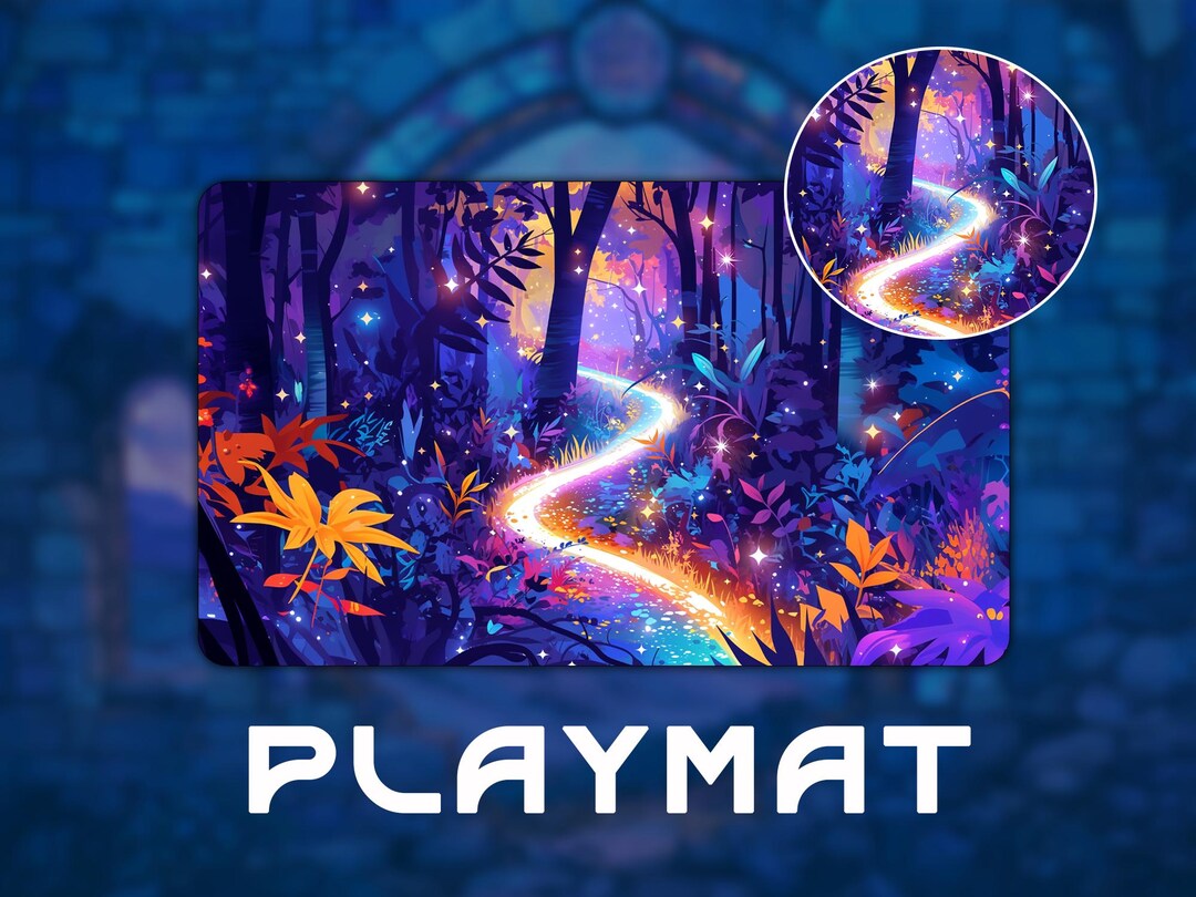 TCG Playmat: Magical Forest Path Custom TCG Playmat – 24"×14" (350× ...