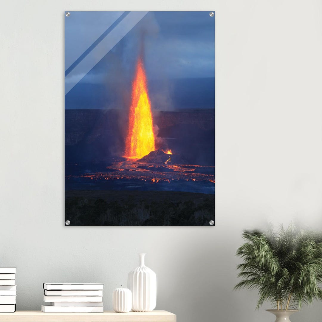 Hawaiian Lava Triangle / Acrylic Print - Etsy