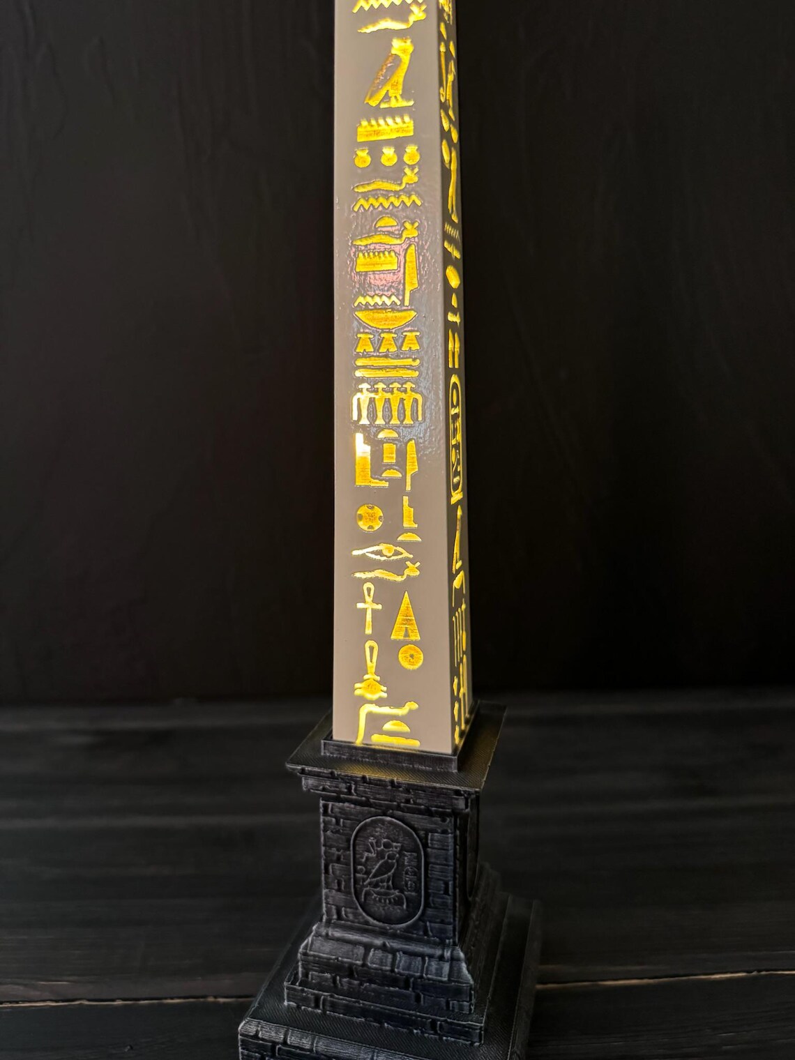 Glowing Egyptian Obelisk Decor, LED Night Light, Ancient Egypt Monolith ...