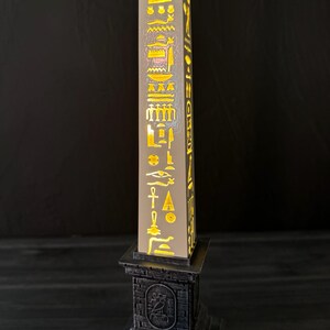 Glowing Egyptian Obelisk Decor, LED Night Light, Ancient Egypt Monolith ...