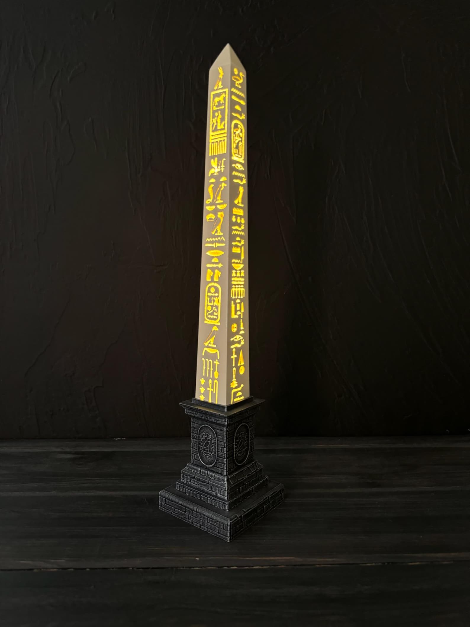 Glowing Egyptian Obelisk Decor, LED Night Light, Ancient Egypt Monolith ...