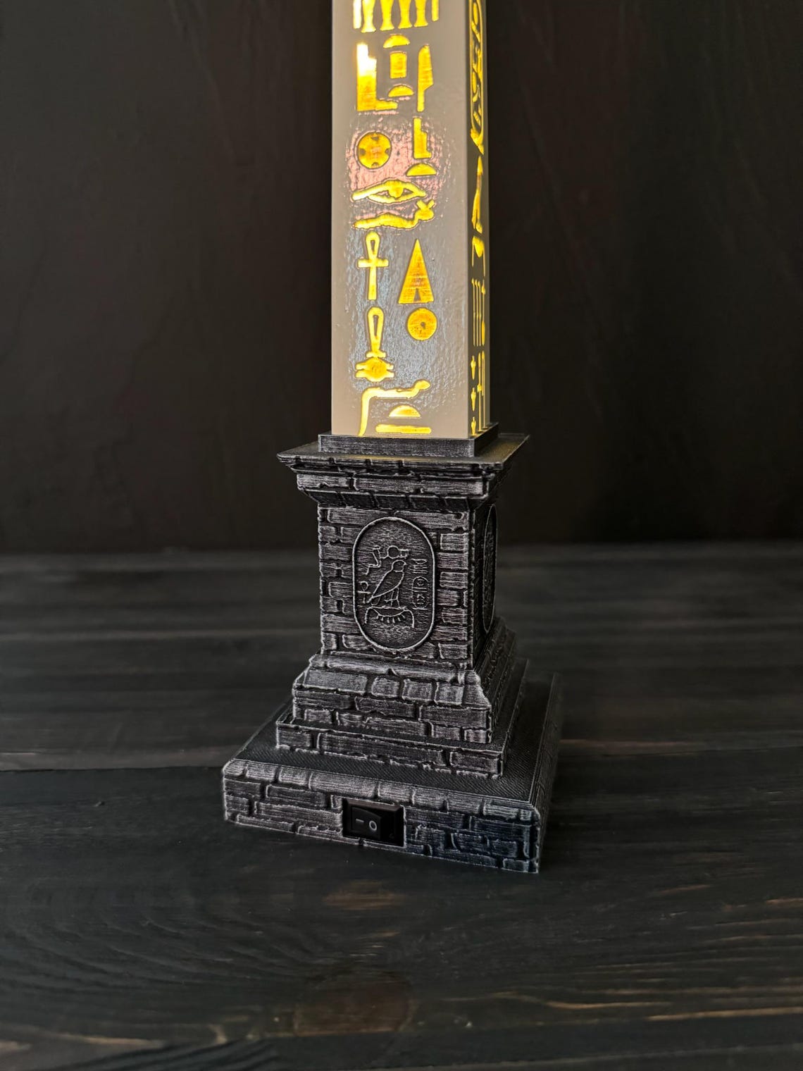 Glowing Egyptian Obelisk Decor, LED Night Light, Ancient Egypt Monolith ...