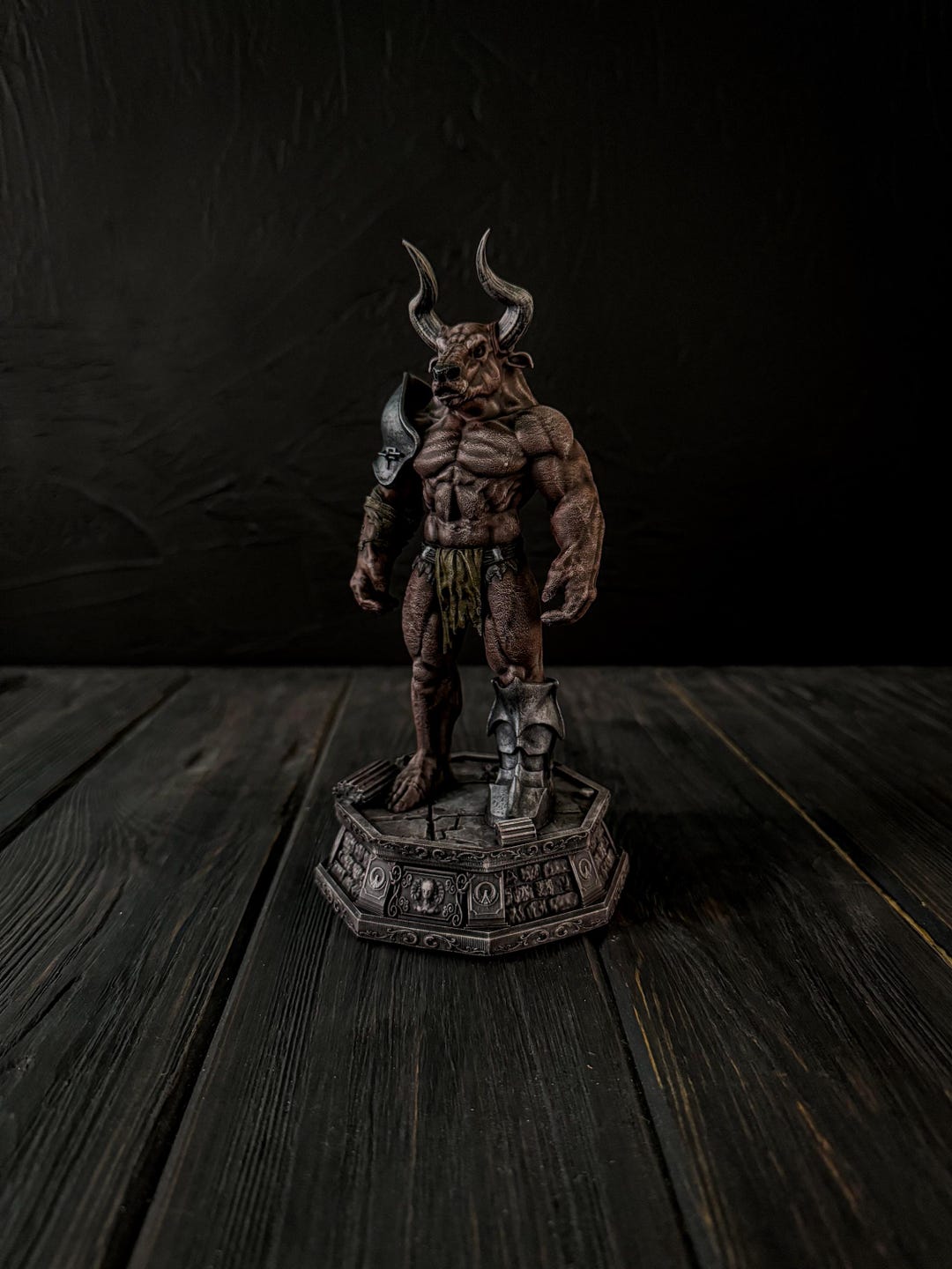 Dark Fantasy Minotaur Statue, 3D Printed Mythical Creature Figurine ...