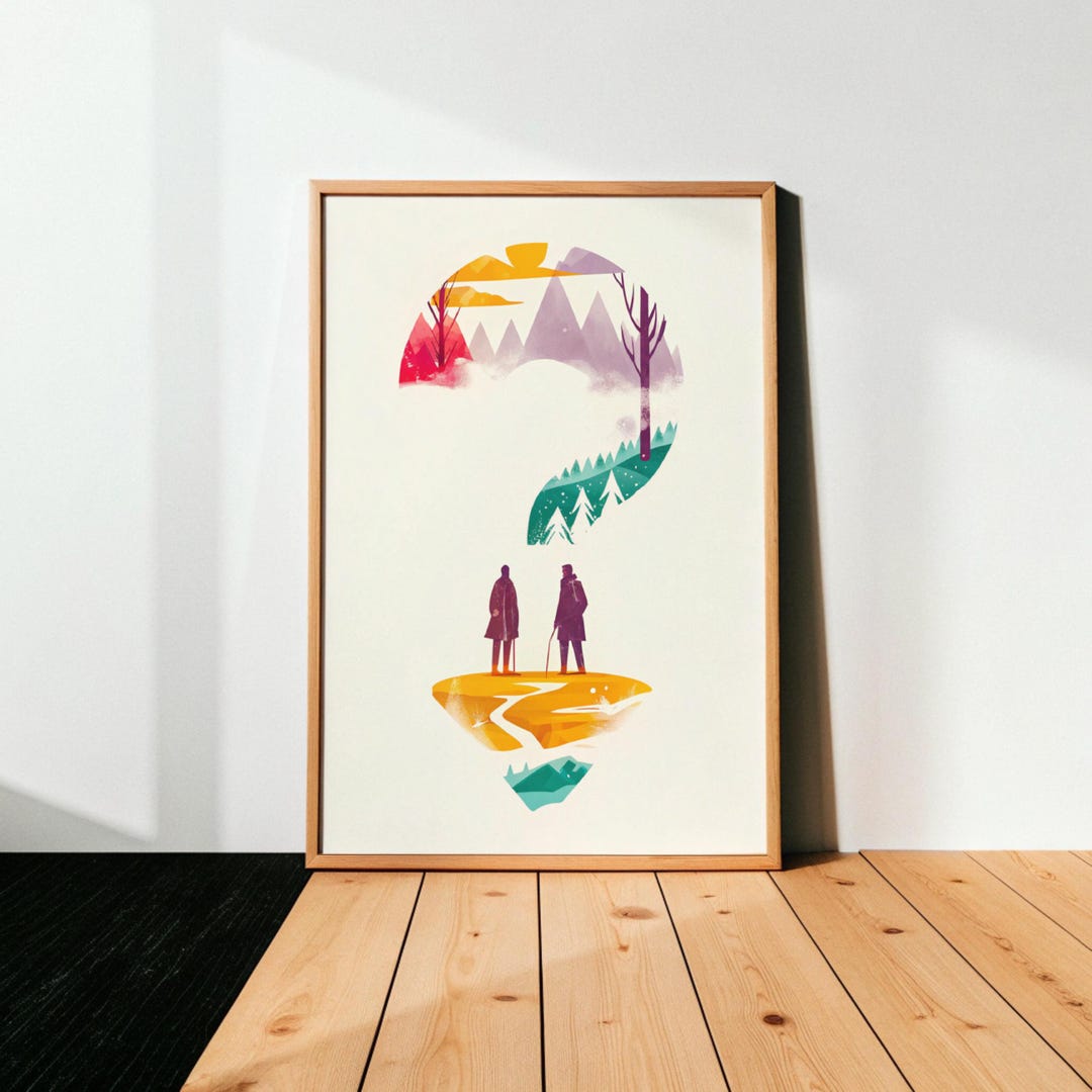 Question Mark Landscape Print, Modern Travel Art (digital Download) - Etsy