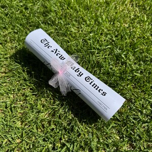 Editable Baby Shower Newspaper Scroll Template – Printable Custom ...
