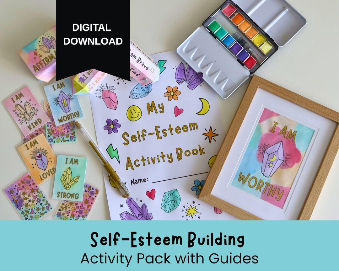 Girls Self-esteem Activity Pack: Printable Affirmations, Coloring and ...
