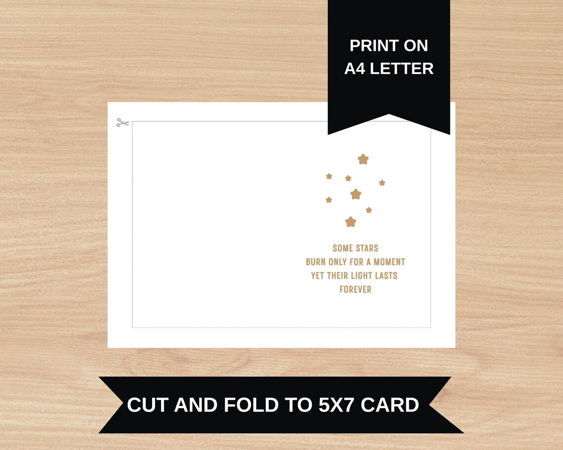 Miscarriage Condolence Card Printable With Envelope Template, Grief ...