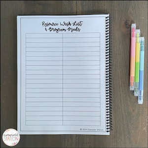 School Counselor Planner and Binder - Printable, Editable, and Undated ...