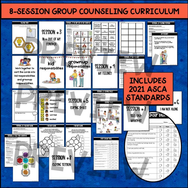 Family Changes Divorce and Separation Group Counseling Curriculum - Etsy