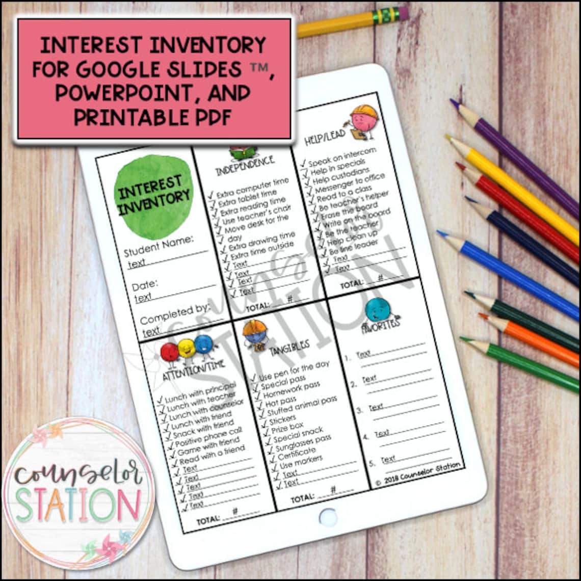 Student Interest Inventory Reward Menus/reinforcement Surveys - Etsy