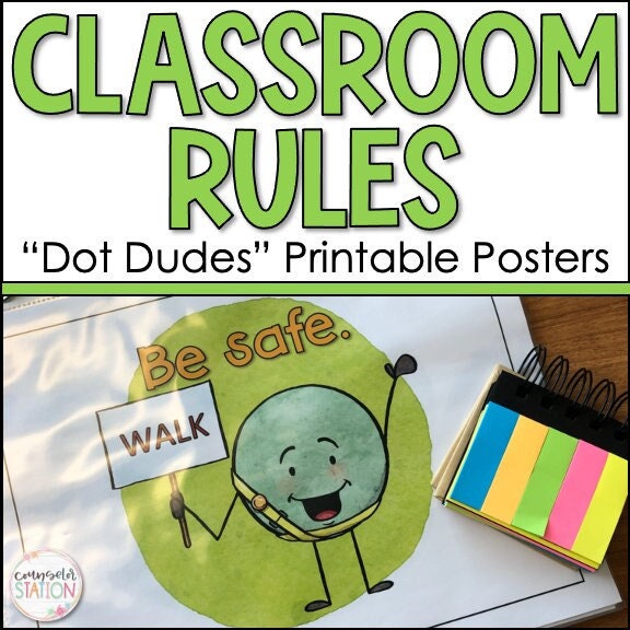 Classroom Rules & Expectations Posters With "dot Dudes" - Etsy
