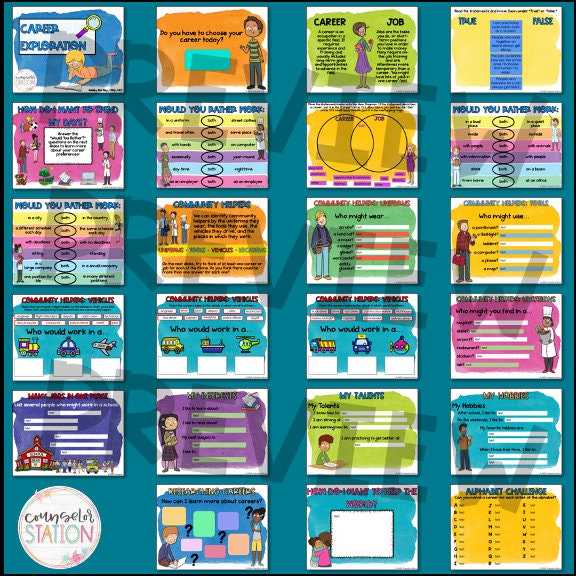 Career Exploration Digital Lesson for School Counseling - Etsy