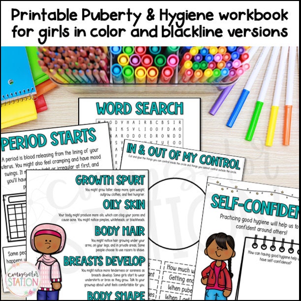 Puberty and Personal Hygiene Workbook for 4th, 5th, 6th Grade Girls ...