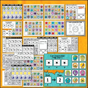 Kids' Summer Schedule Visual Charts With Chore Chart, Summer Activities ...