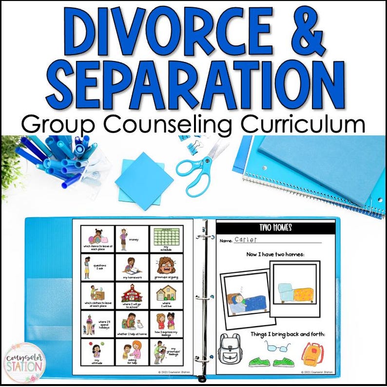 Family Changes Divorce and Separation Group Counseling Curriculum - Etsy