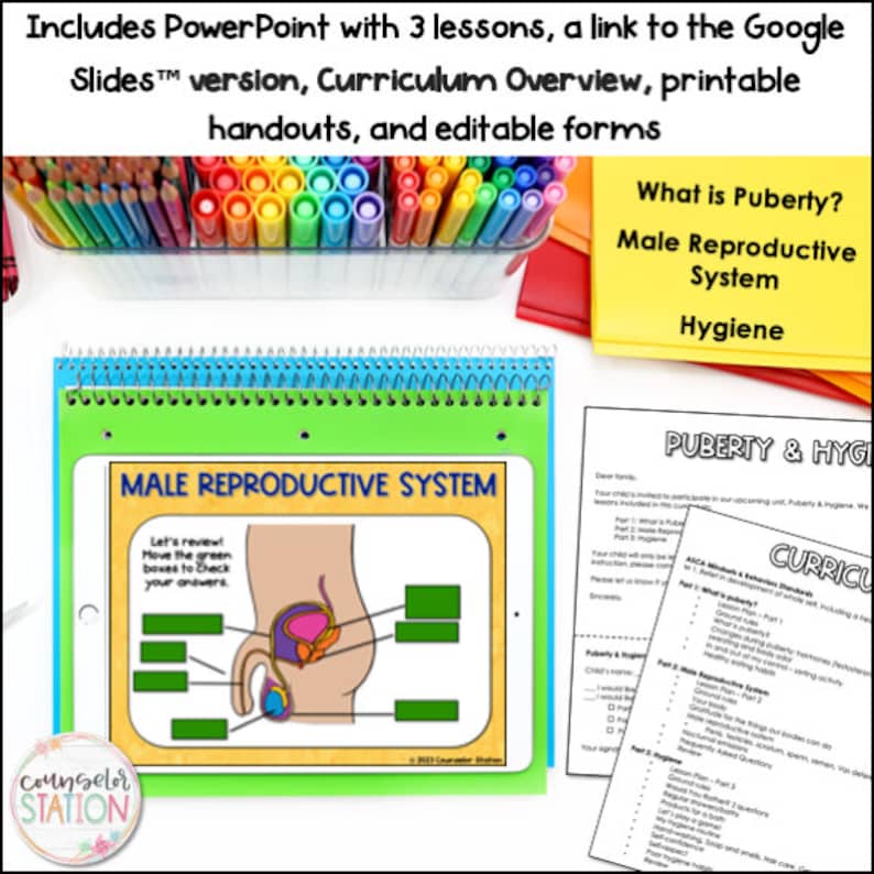 Puberty & Hygiene for Boys Health 3-lesson Digital Unit With Printable ...
