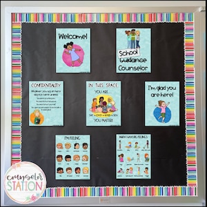 School Counselor Bulletin Board Printable Posters for Counseling Office ...