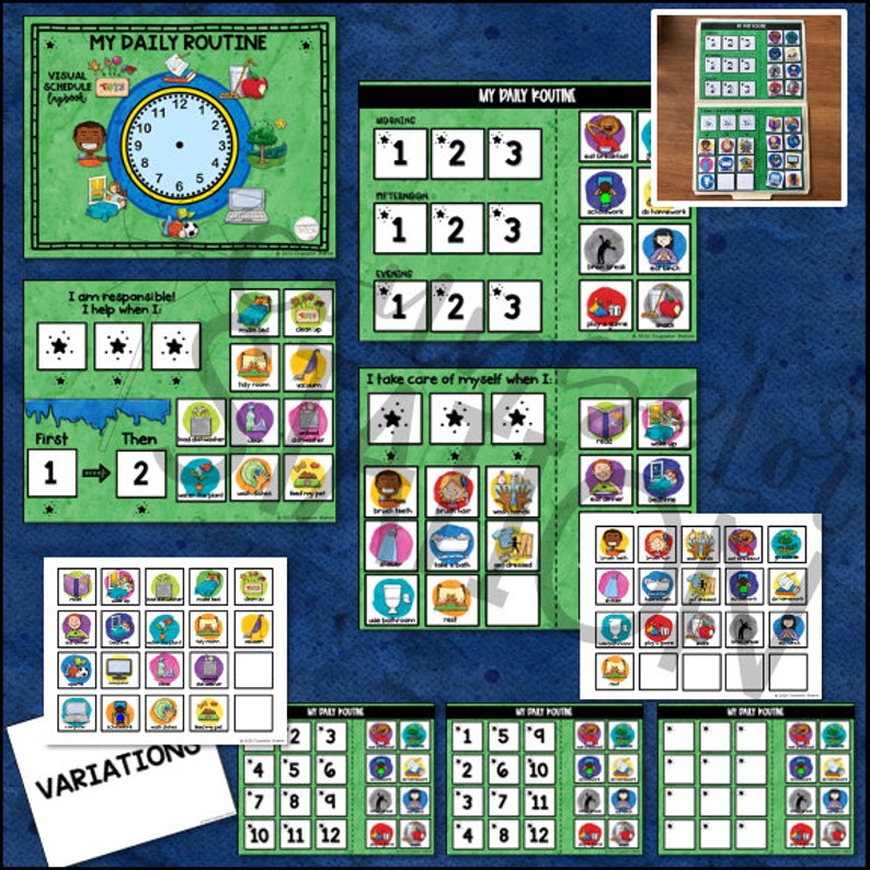 Homeschool & Home Routines Visual Schedule Lap Book - Etsy