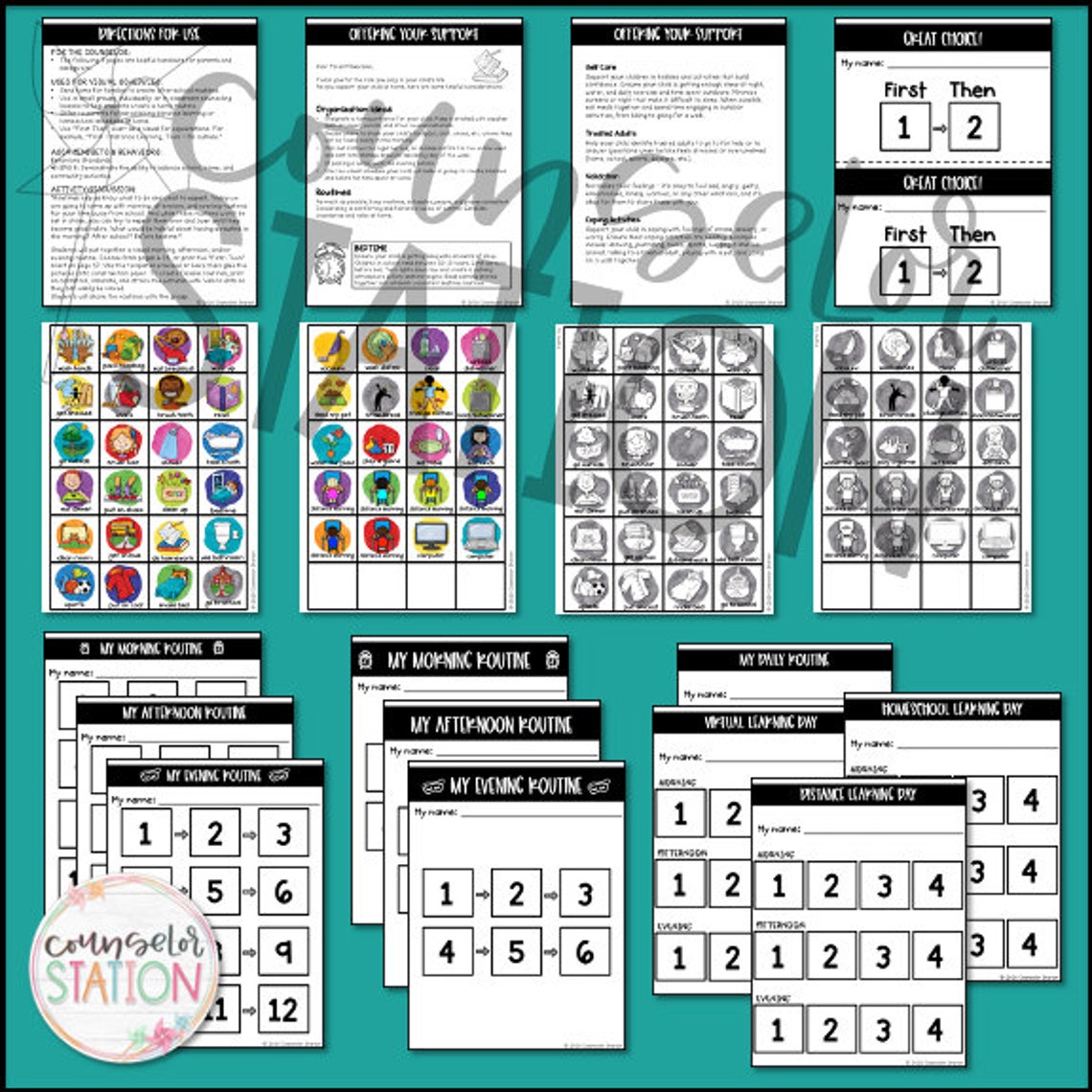 Visual Schedules for Homeschool and After-school Routines - Etsy