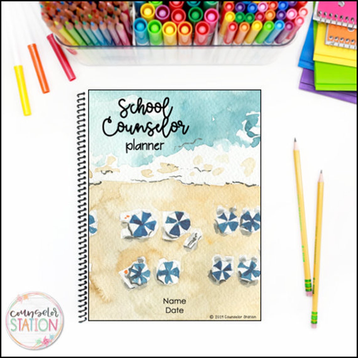 School Counselor Planner and Binder Printable, Editable, and Undated - Etsy