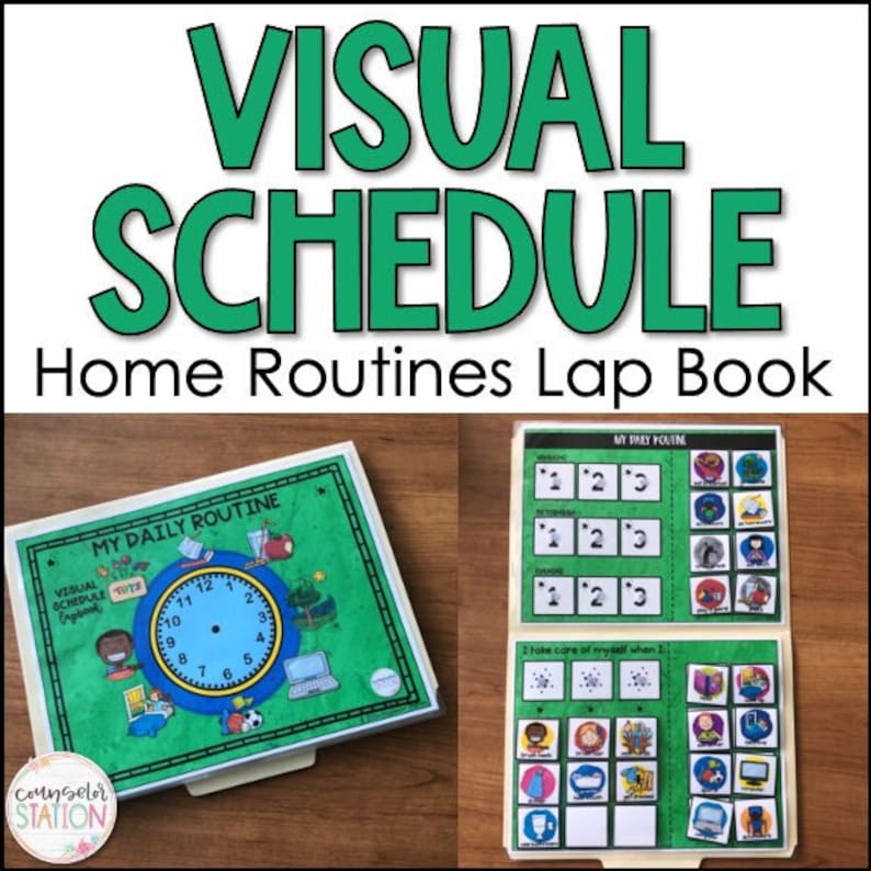 Homeschool & Home Routines Visual Schedule Lap Book - Etsy