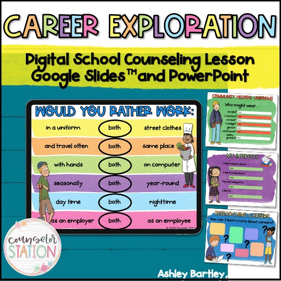 Career Exploration Digital Lesson for School Counseling - Etsy