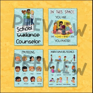 School Counselor Bulletin Board Printable Posters for Counseling Office ...