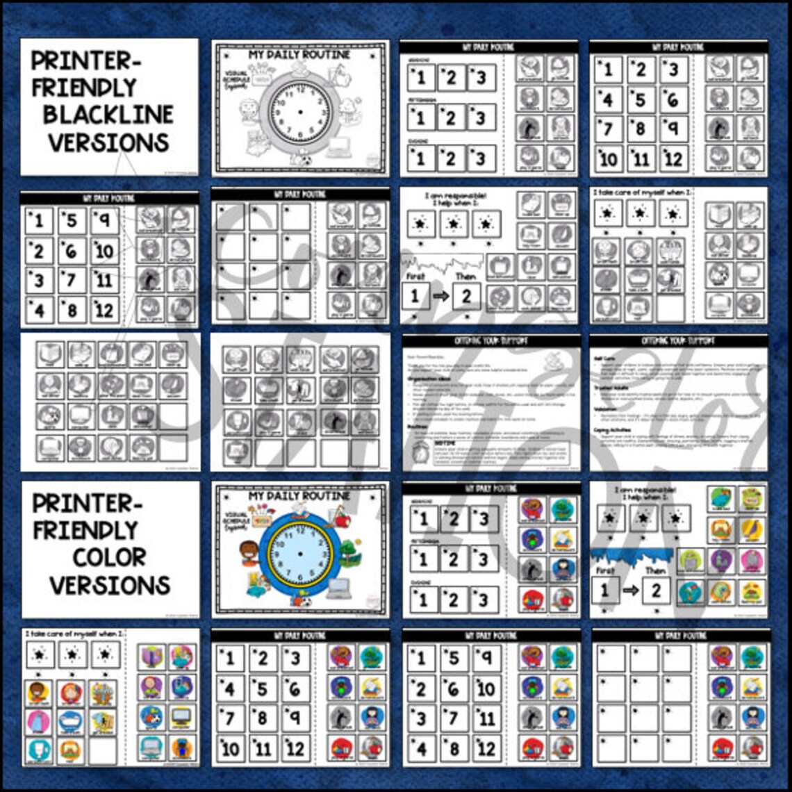 Homeschool & Home Routines Visual Schedule Lap Book - Etsy