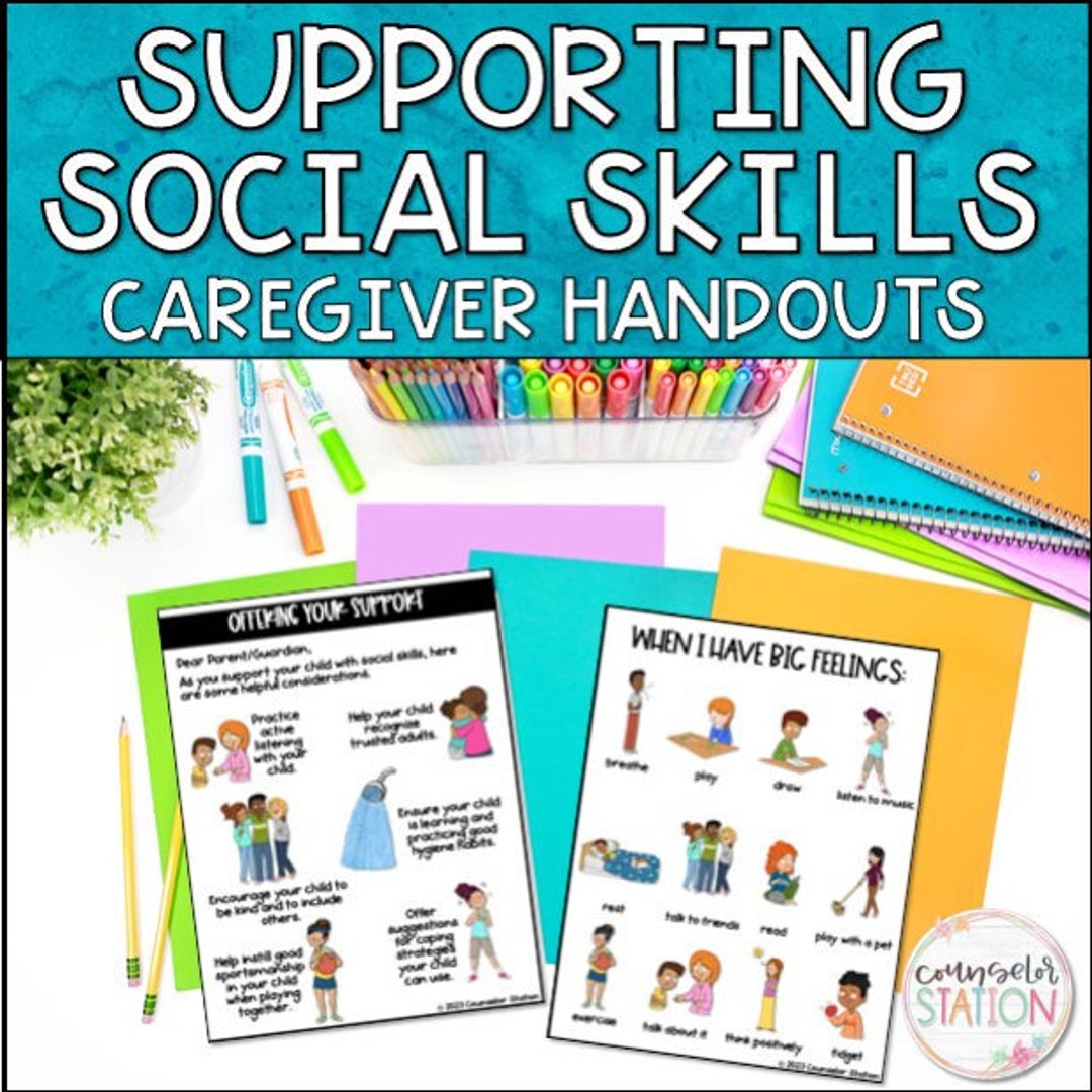 Social Skills and Coping Skills Caregiver Handouts for Parents and ...