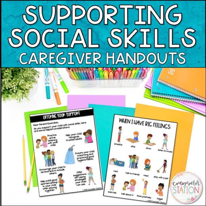 Social Skills and Coping Skills Caregiver Handouts for Parents and ...