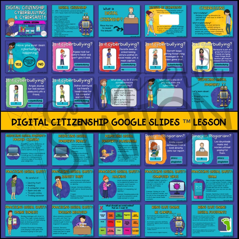 Digital Citizenship, Internet Safety, & Cyberbullying Digital Lesson ...