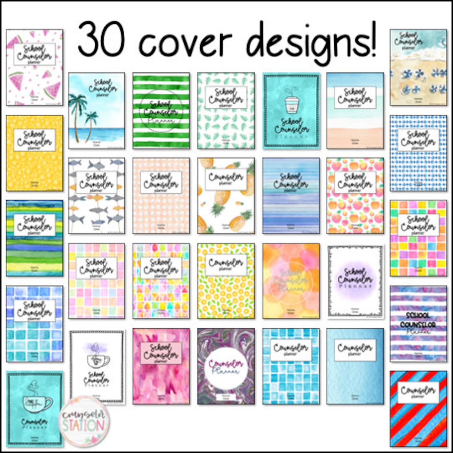 School Counselor Planner and Binder - Printable, Editable, and Undated ...