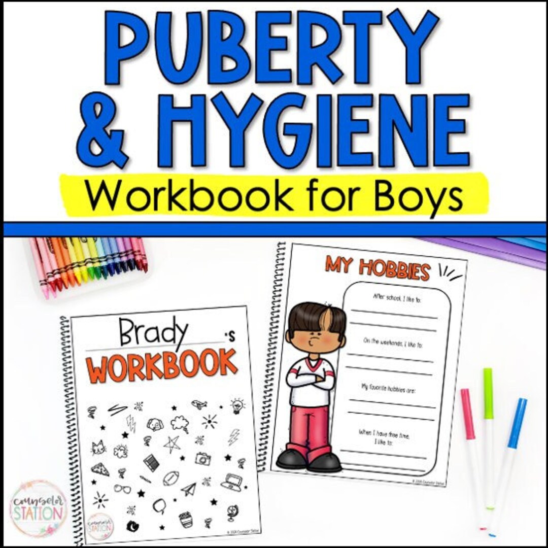 Puberty & Personal Hygiene Workbook 4th, 5th, 6th Grade Boys Health ...