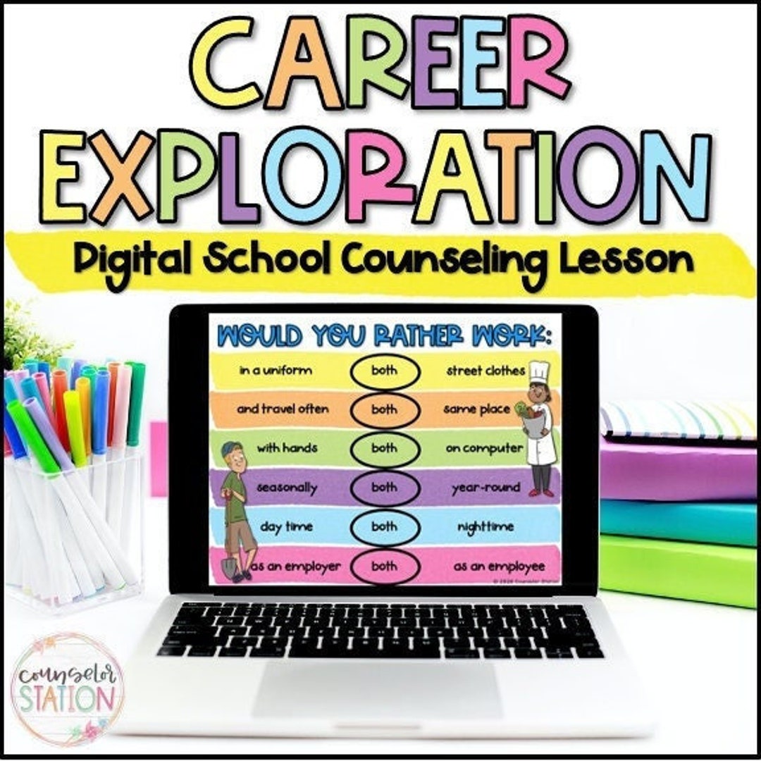 Career Exploration Digital Lesson for School Counseling - Etsy
