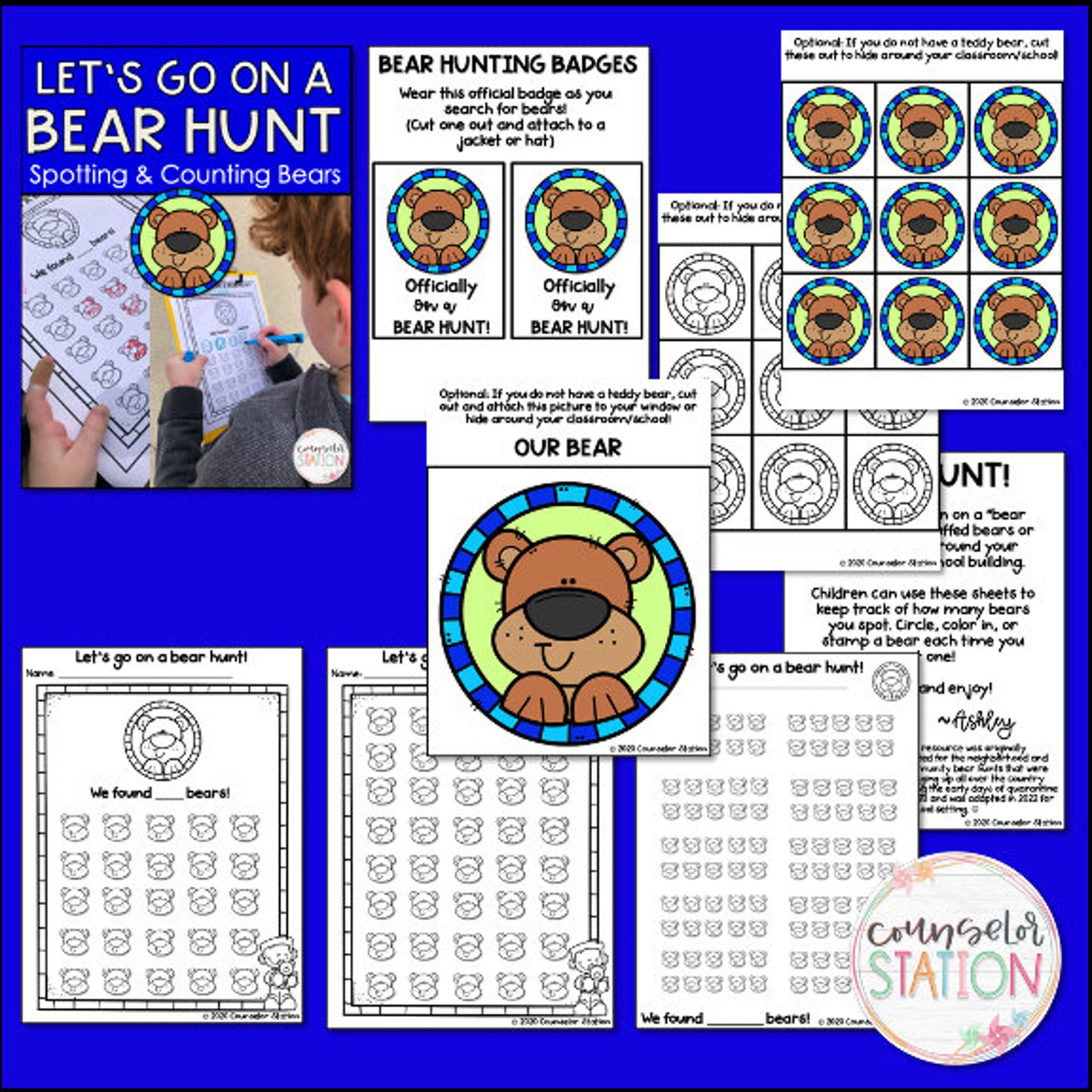 Let's Go on a Bear Hunt Spotting & Counting Activity Printables for ...