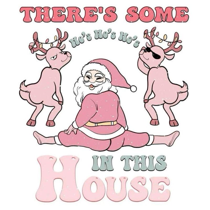 Cheeky Santa Wall Art - Etsy