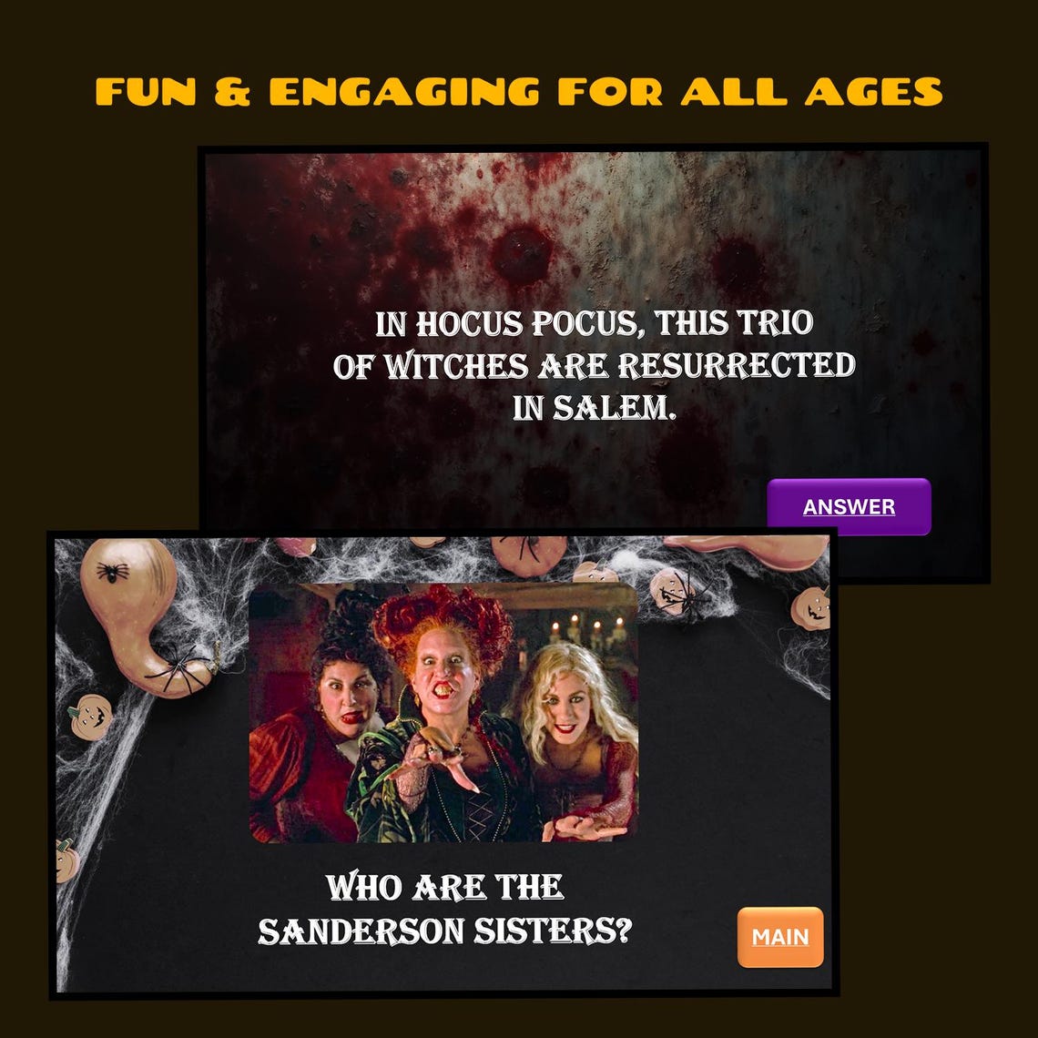 Halloween Jeopardy Trivia Game: Spooky Party Quiz (digital Download) - Etsy