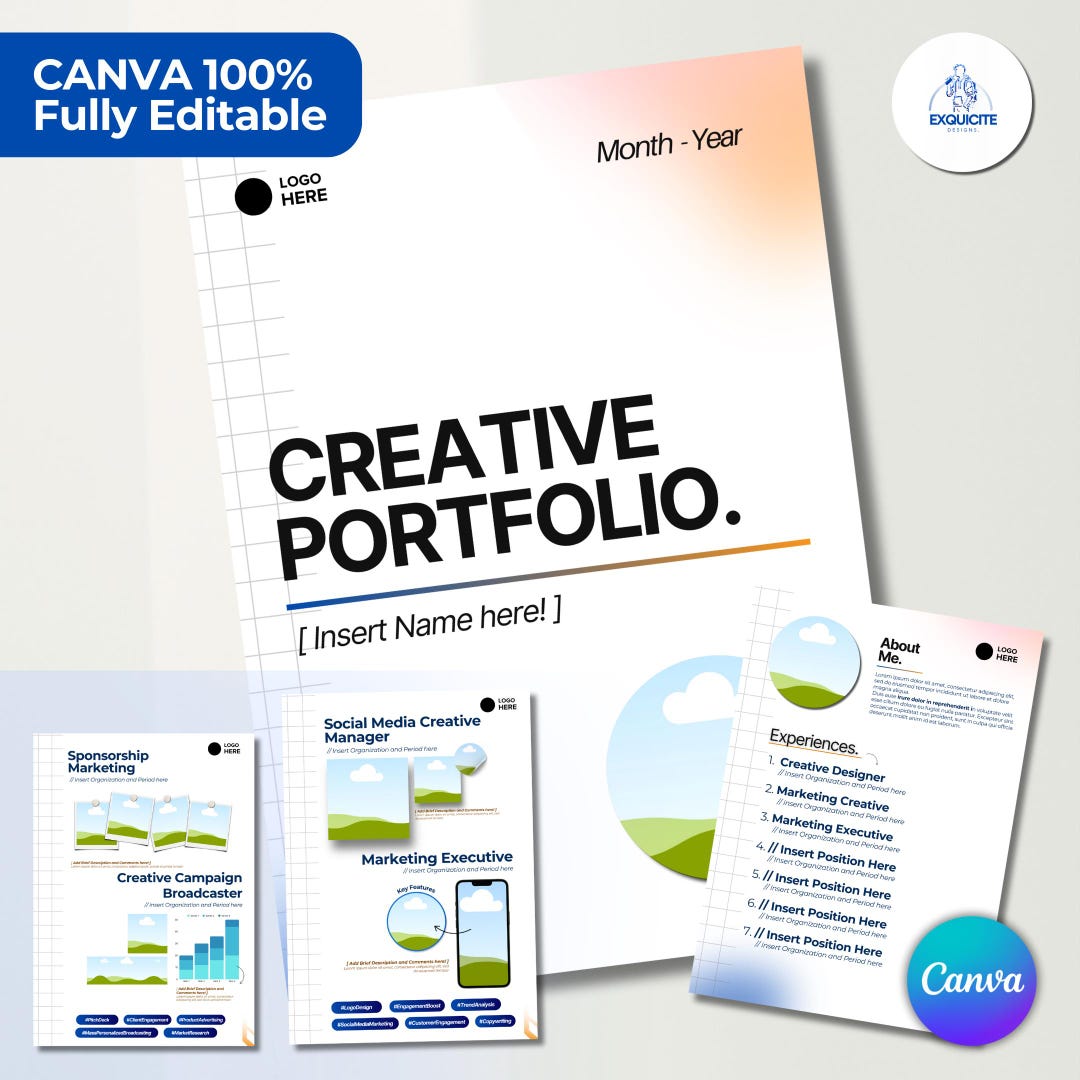 Creative Portfolio Templates - Aesthetic | Modern | Minimal | Blue ...