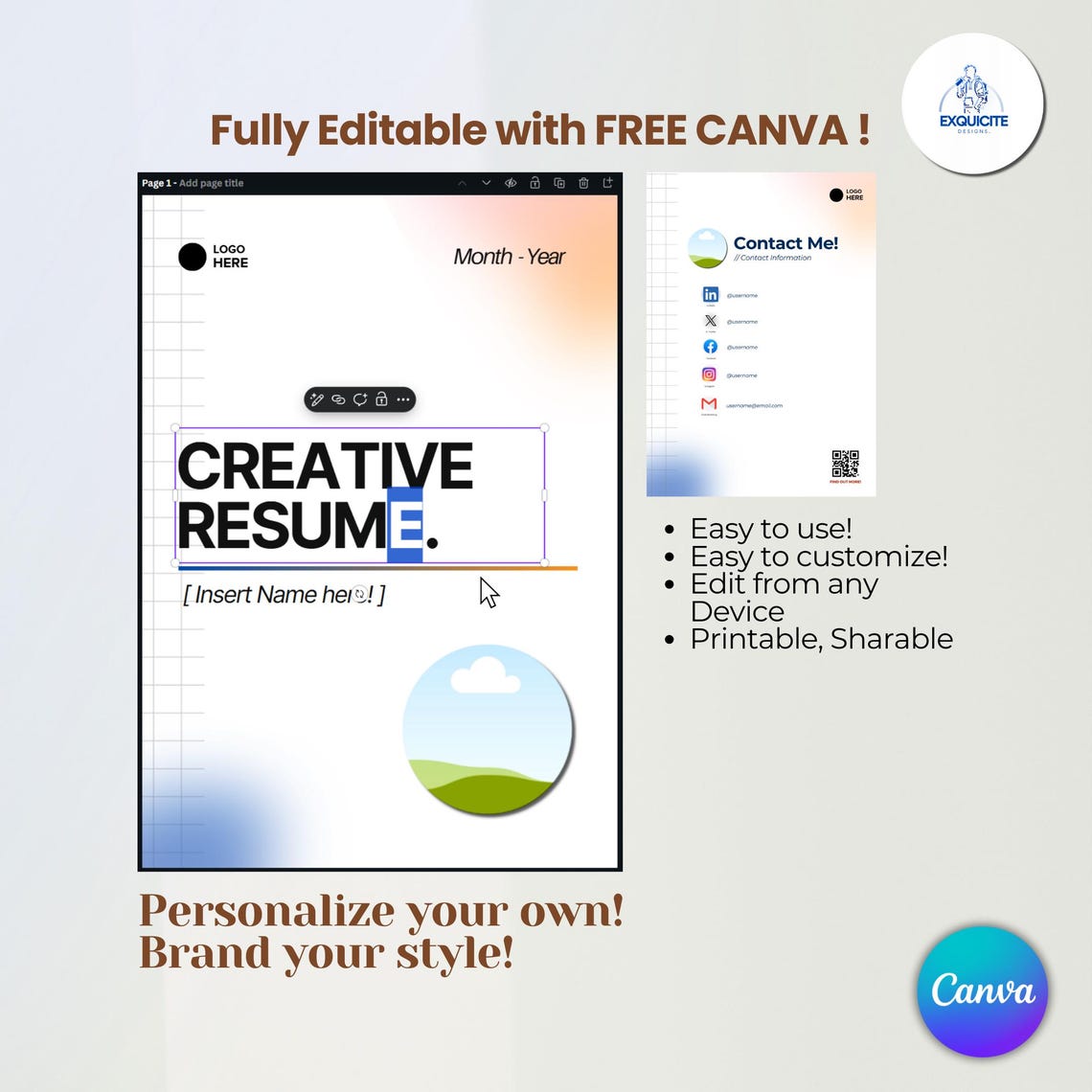 Creative Portfolio Templates - Aesthetic | Modern | Minimal | Blue ...